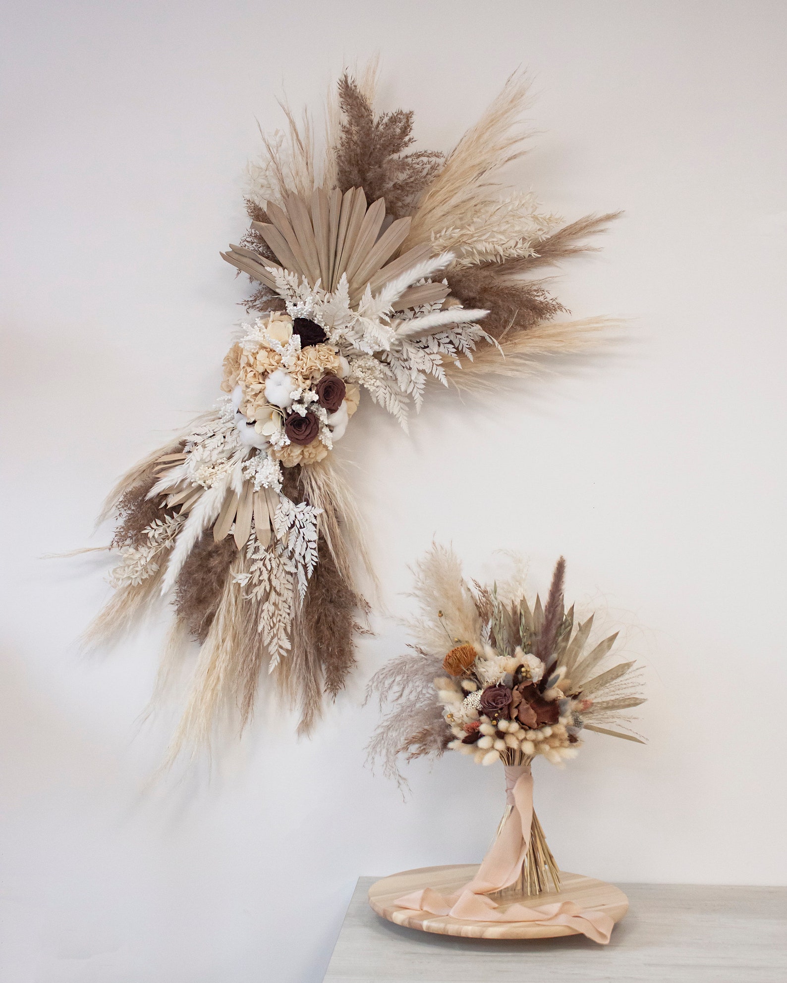 Unique Arch Handmade Dried Flowers Wedding Floral Arrangements - Etsy