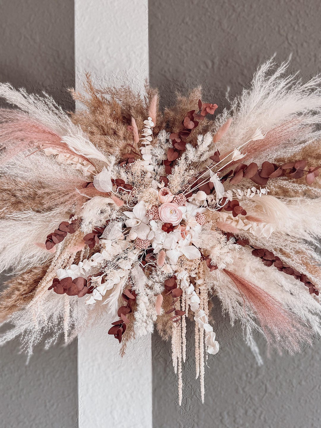 Wedding Arch of Dried Flowers, Arrangements Rustic Boho Arches, Wedding ...