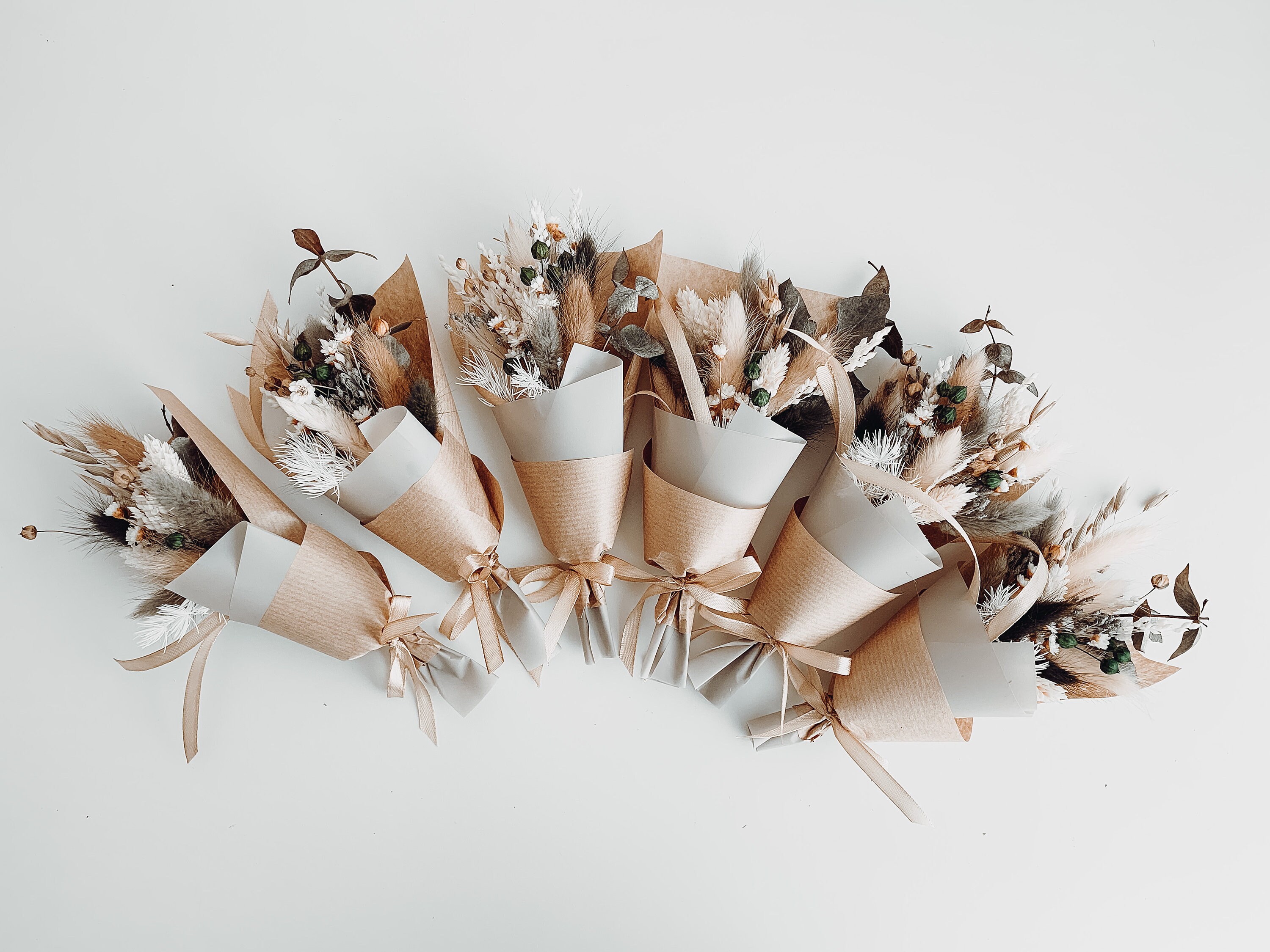 Minimalist Tiny Bouquets Set Dried Flowers Mini Bouquets Cute | Etsy