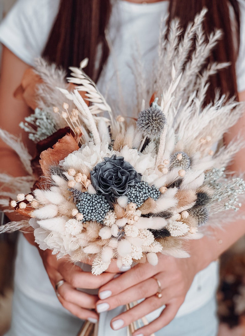 Dried Flowers Rustic Wedding Bouquet Preserved Roses Dried - Etsy