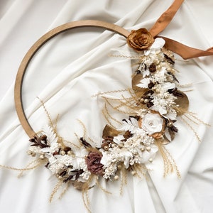 Fall Gold Alternative Bridal Bouquet of Preserved Flowers, Boho Autumn ...