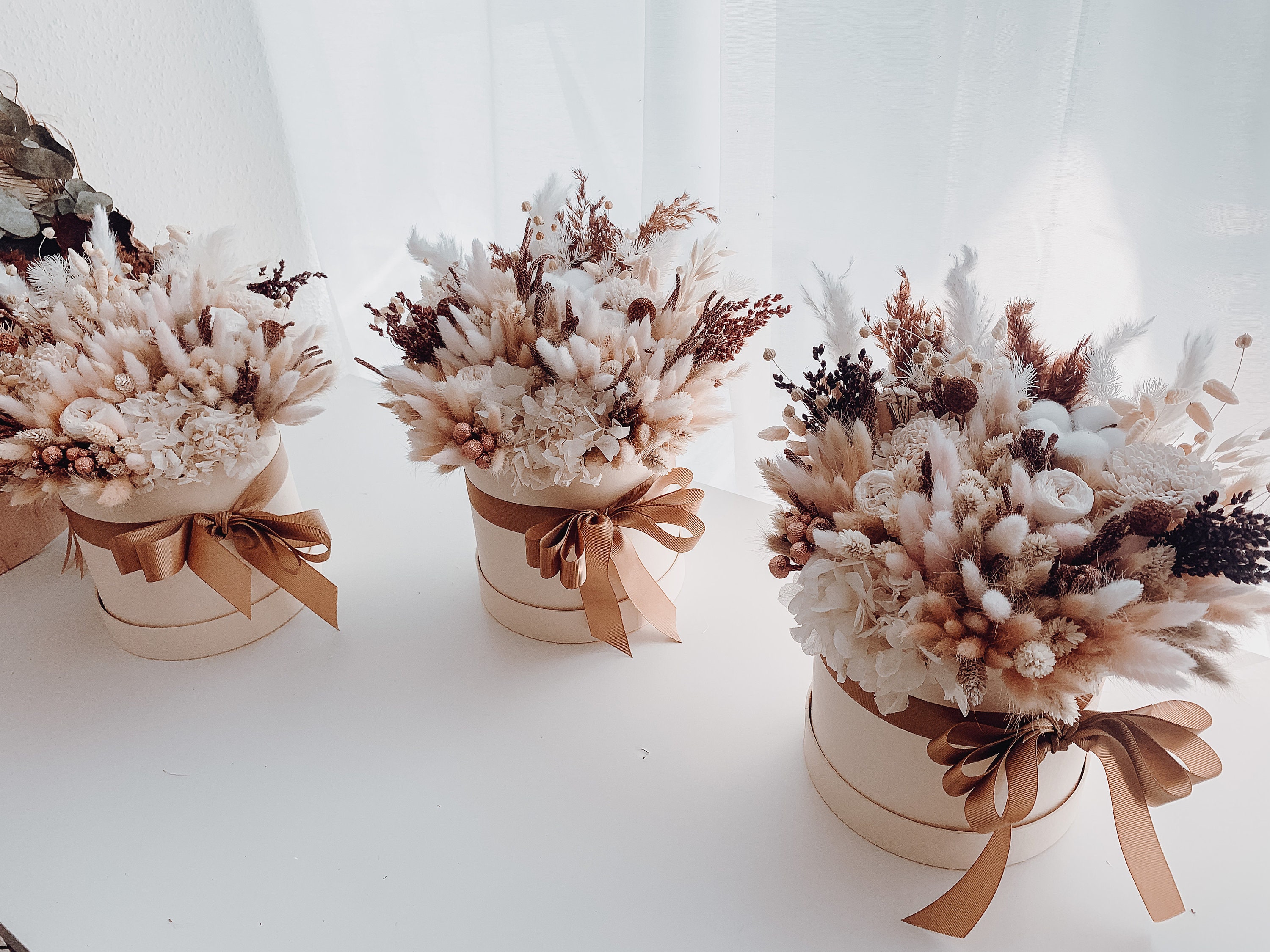 Beige Hatbox Cute Woman Present Long Lasting Flowers Hat Box - Etsy