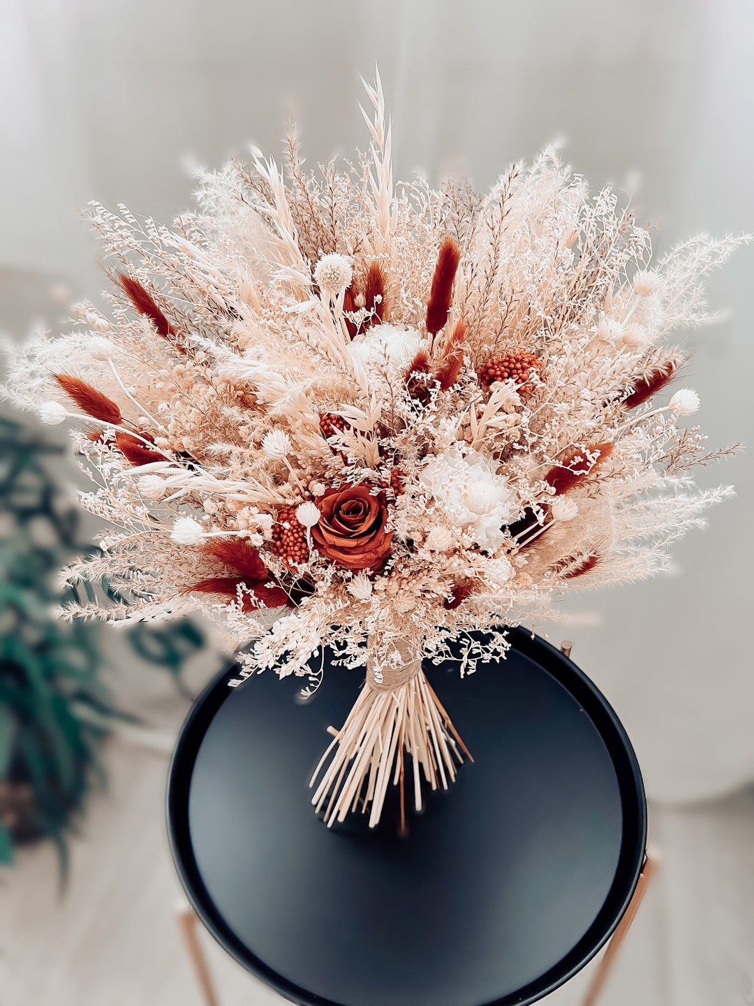 Rust Terracota Wedding Bouquet, Fall Wedding Bouquet, Beige Wedding ...