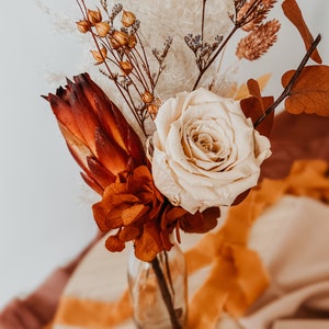 Rustic Dried Flowers Table Bouquet, Preserved Wedding Centerpiece ...