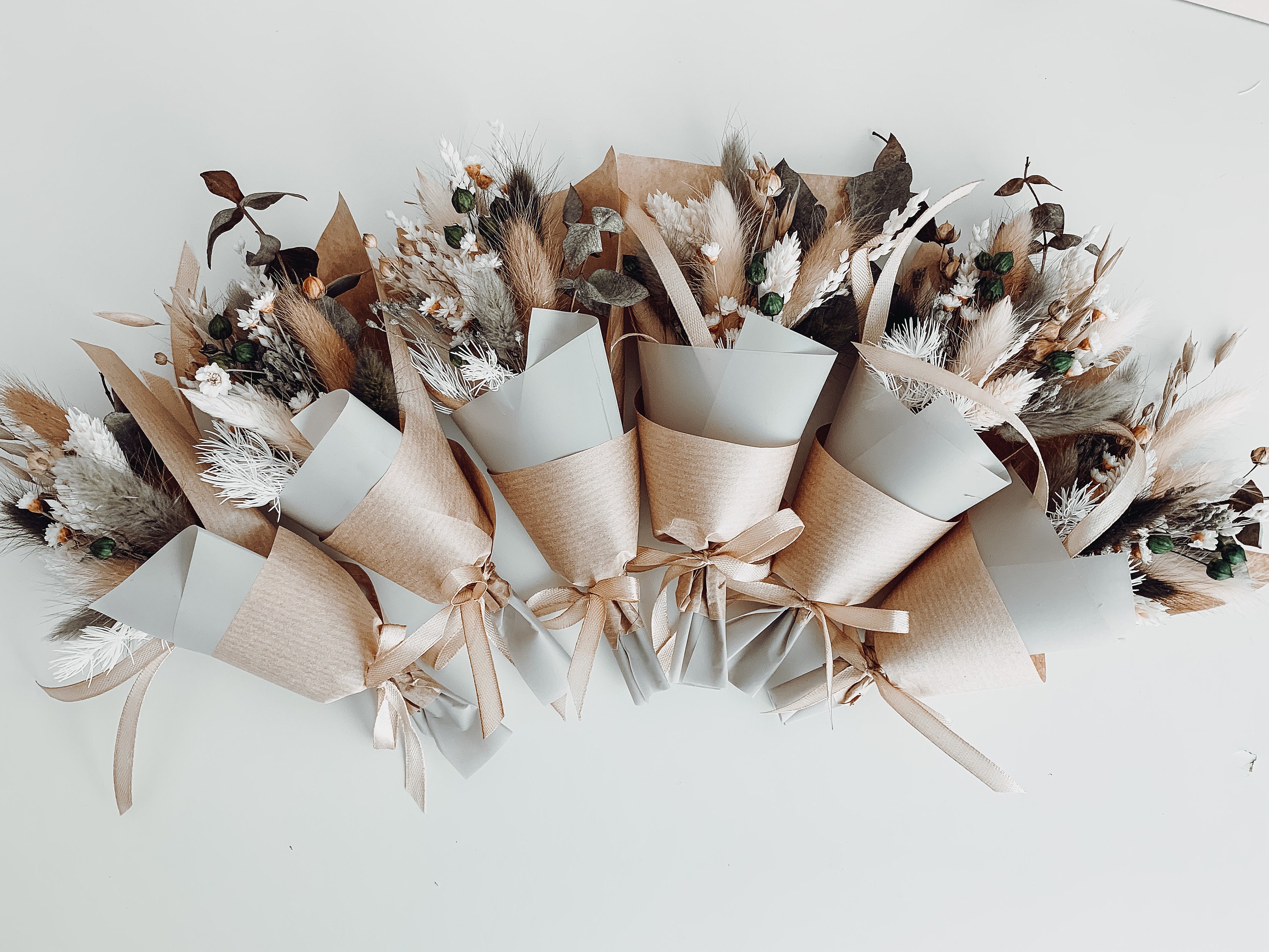 Minimalist Tiny Bouquets Set Dried Flowers Mini Bouquets Cute - Etsy