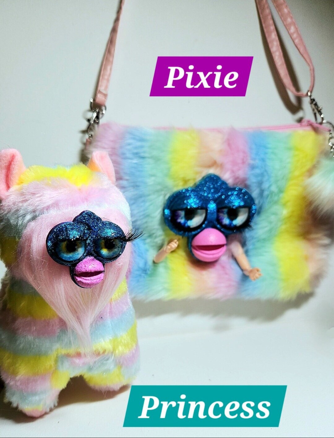 Pixie and Princess Oddbody Rainbow Pride Furby Purse and Plush eye Design May Vary - Etsy
