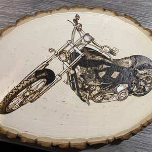 Custom Motorcycle Woodburning - Etsy