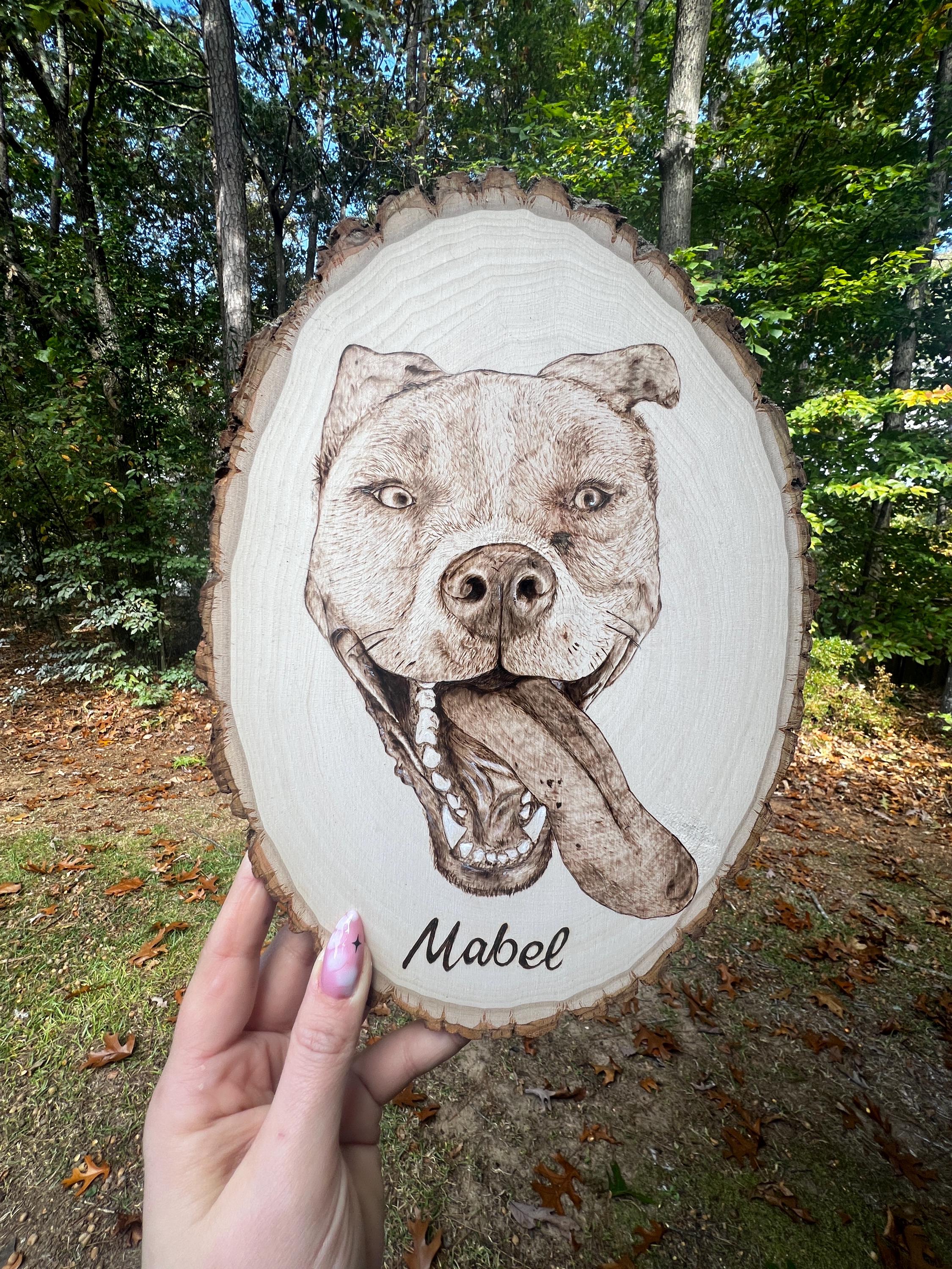 Custom Dog Portrait Woodburning - Etsy