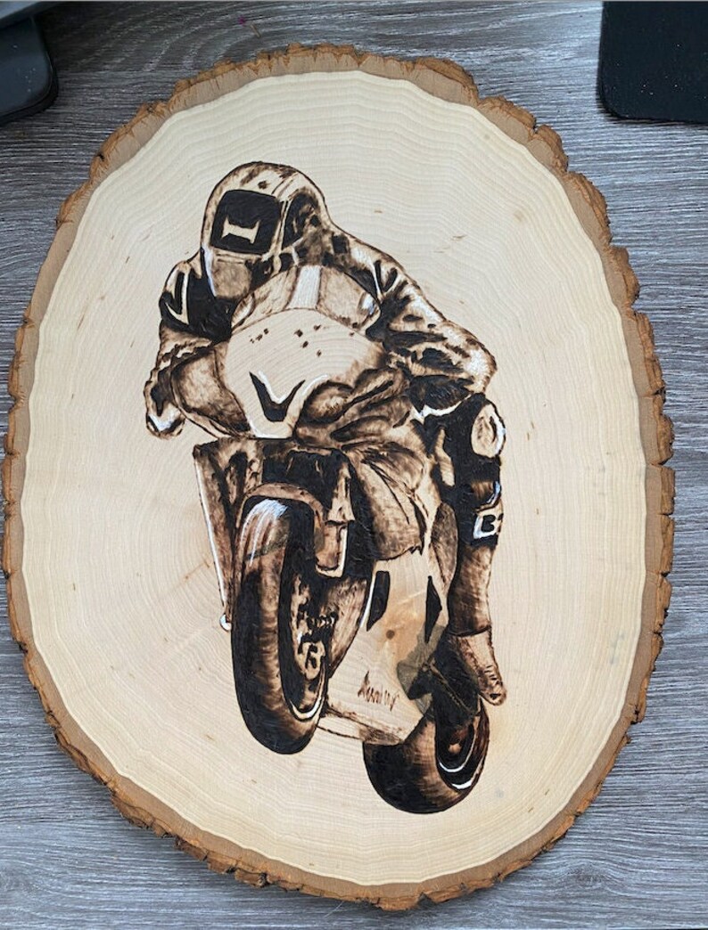 Custom Motorcycle Woodburning - Etsy