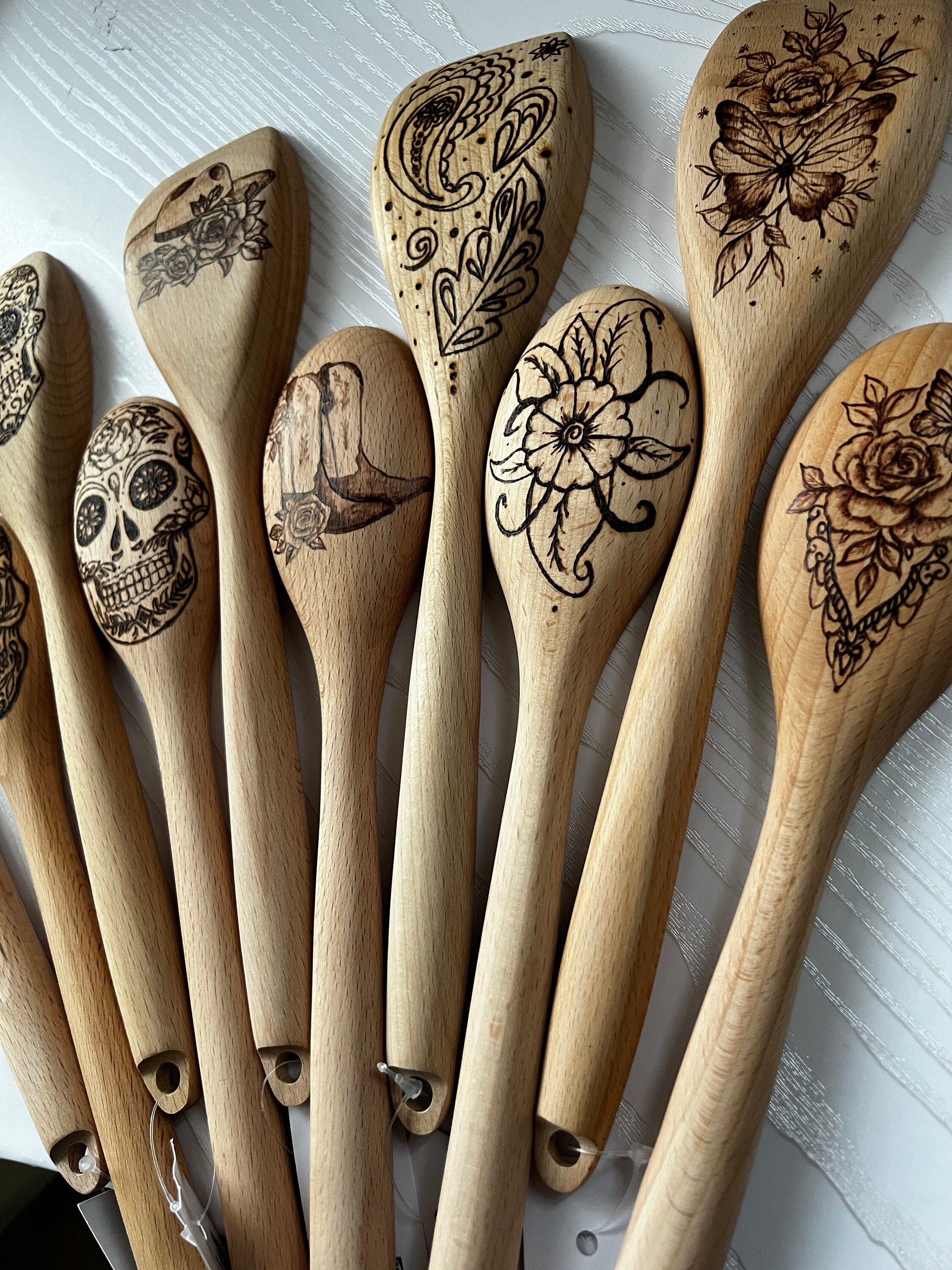 Custom Wood Burned Cooking Spoons - Etsy