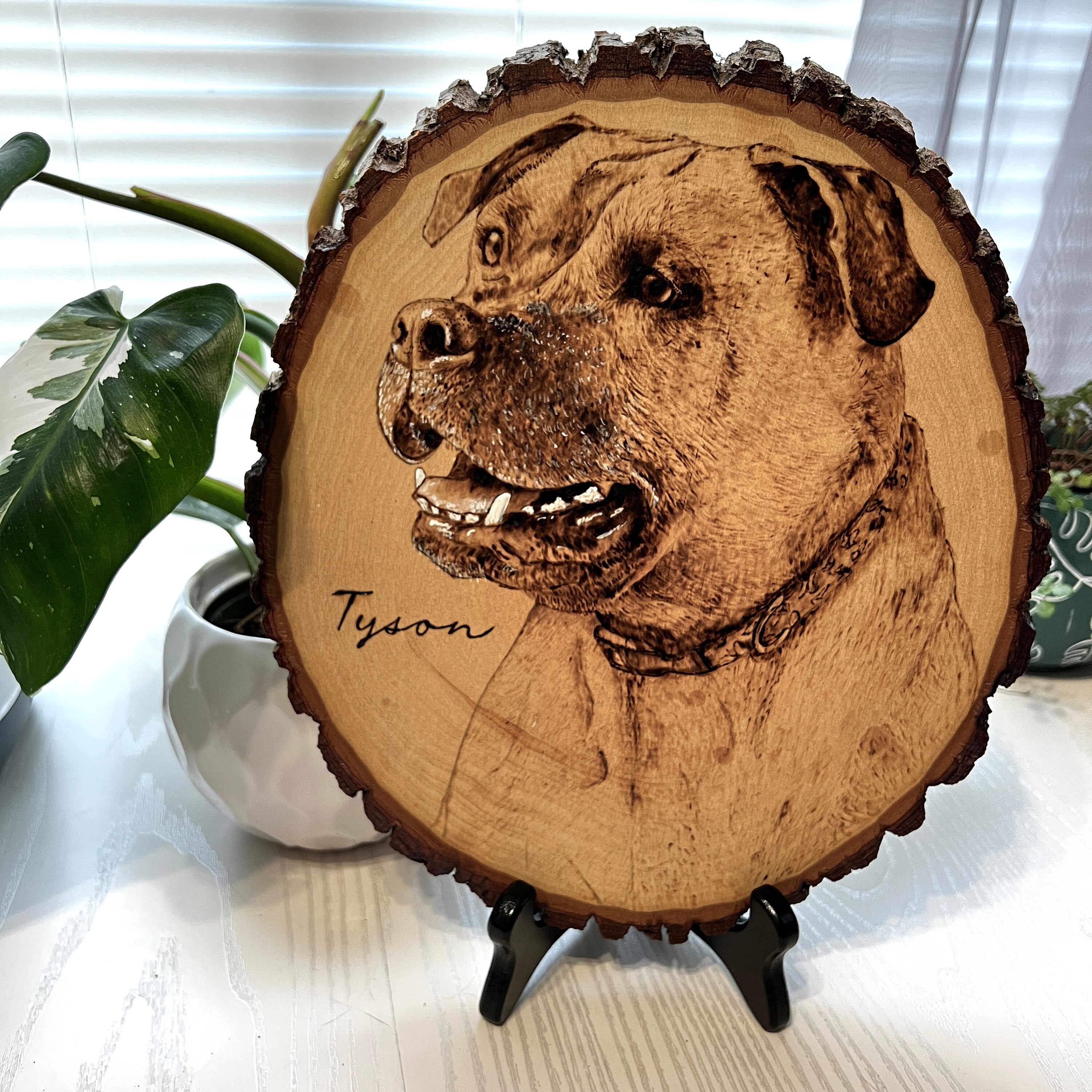 Custom Dog Portrait Woodburning - Etsy