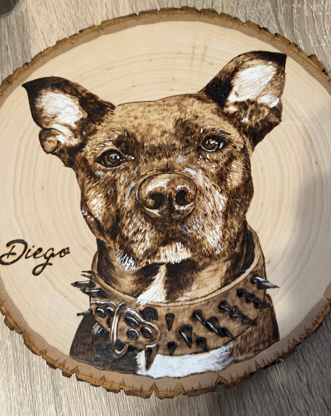 Custom Dog Portrait Woodburning - Etsy