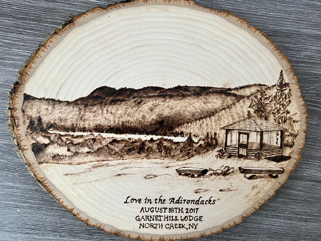 Custom Landscape/city Pyrography, Wood Burning Art, Woodburning Decor ...