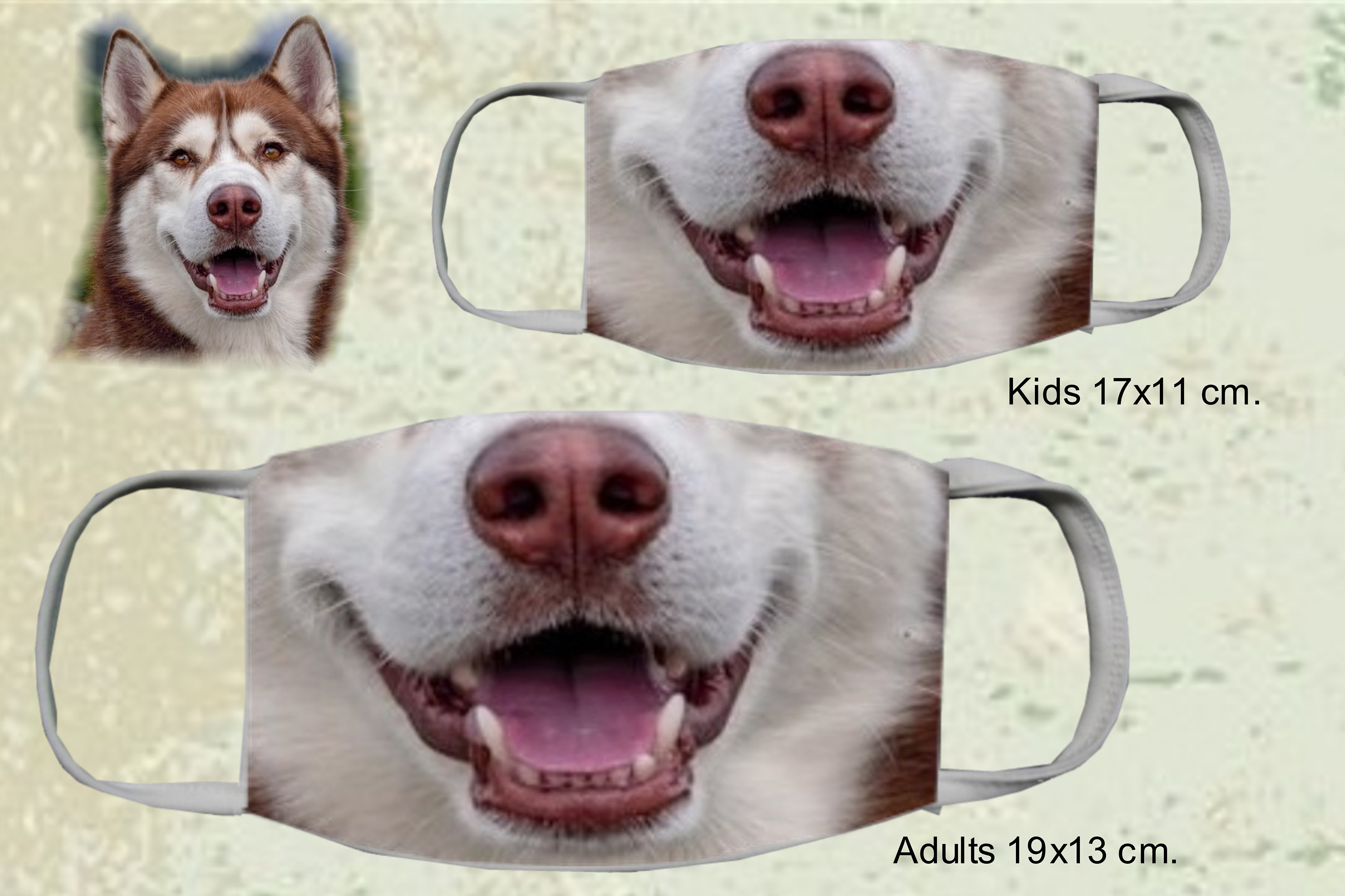 Husky Mask /Red Husky mask/ Animal face mask/ Dog Face Mask/ | Etsy