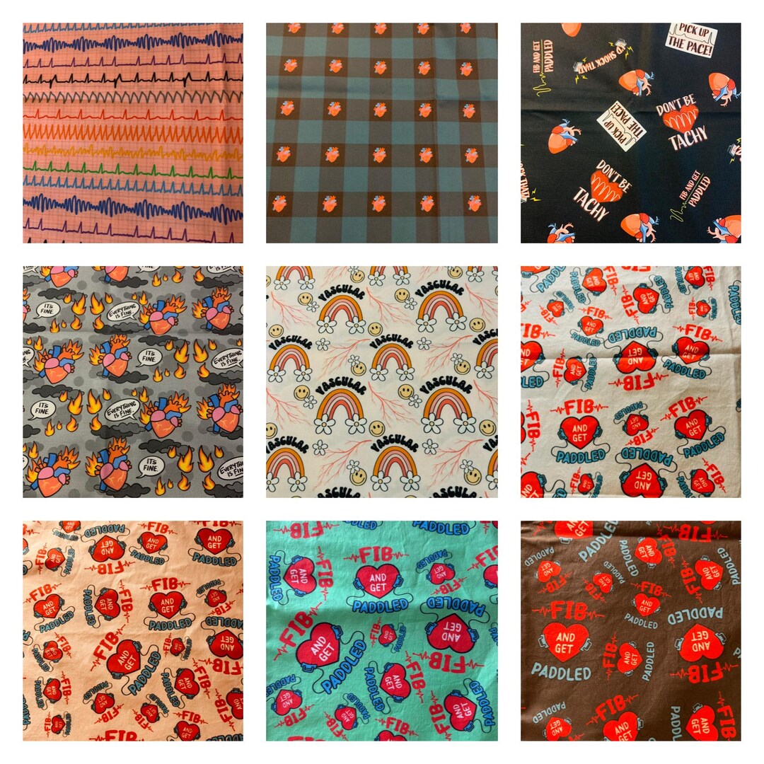 Cardiac Scrub Caps - Etsy