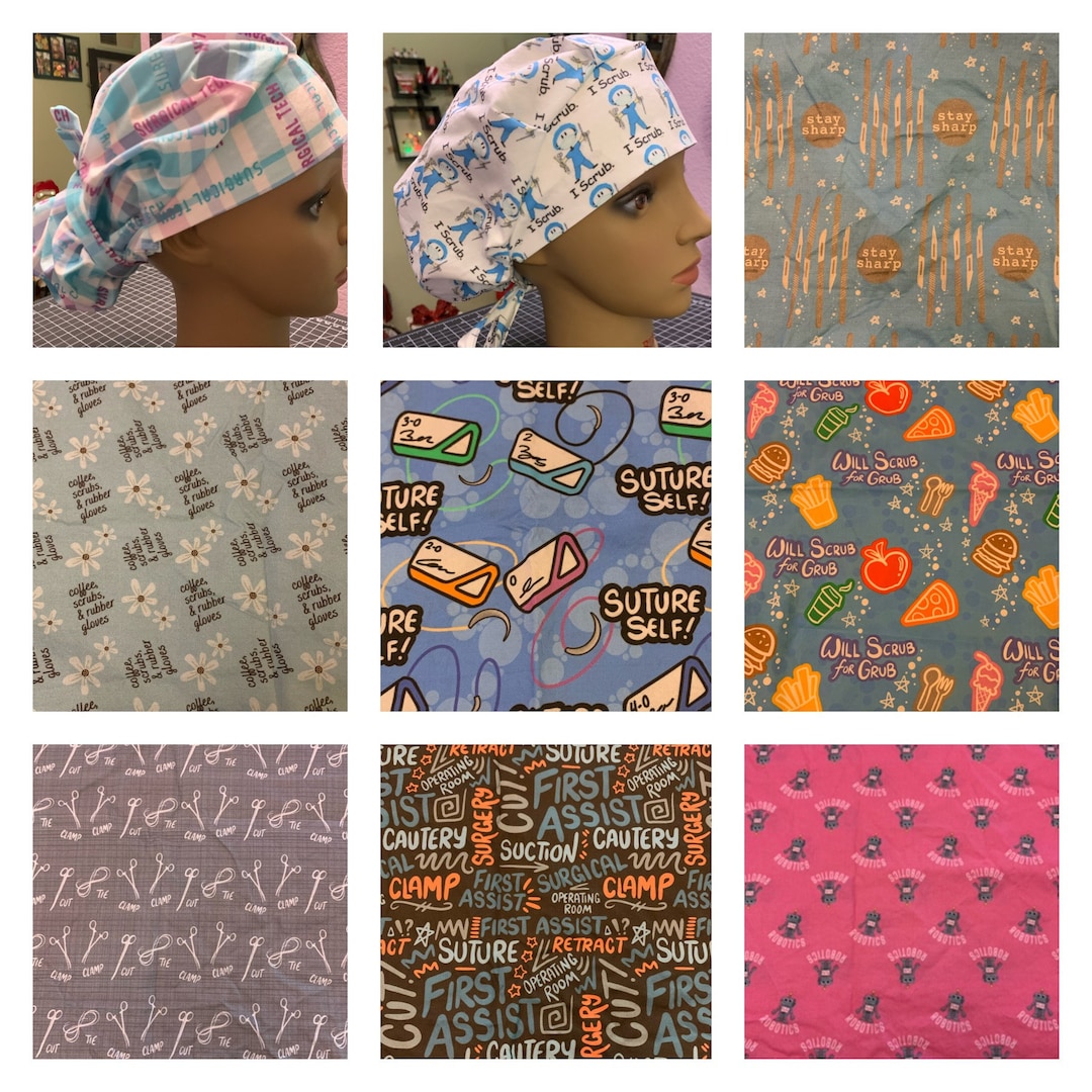Scrub tech Scrub caps Pferdeschwanz/Bouffant - Etsy Österreich