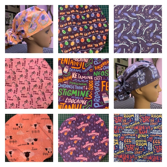 Anesthesia Scrub Caps | Etsy