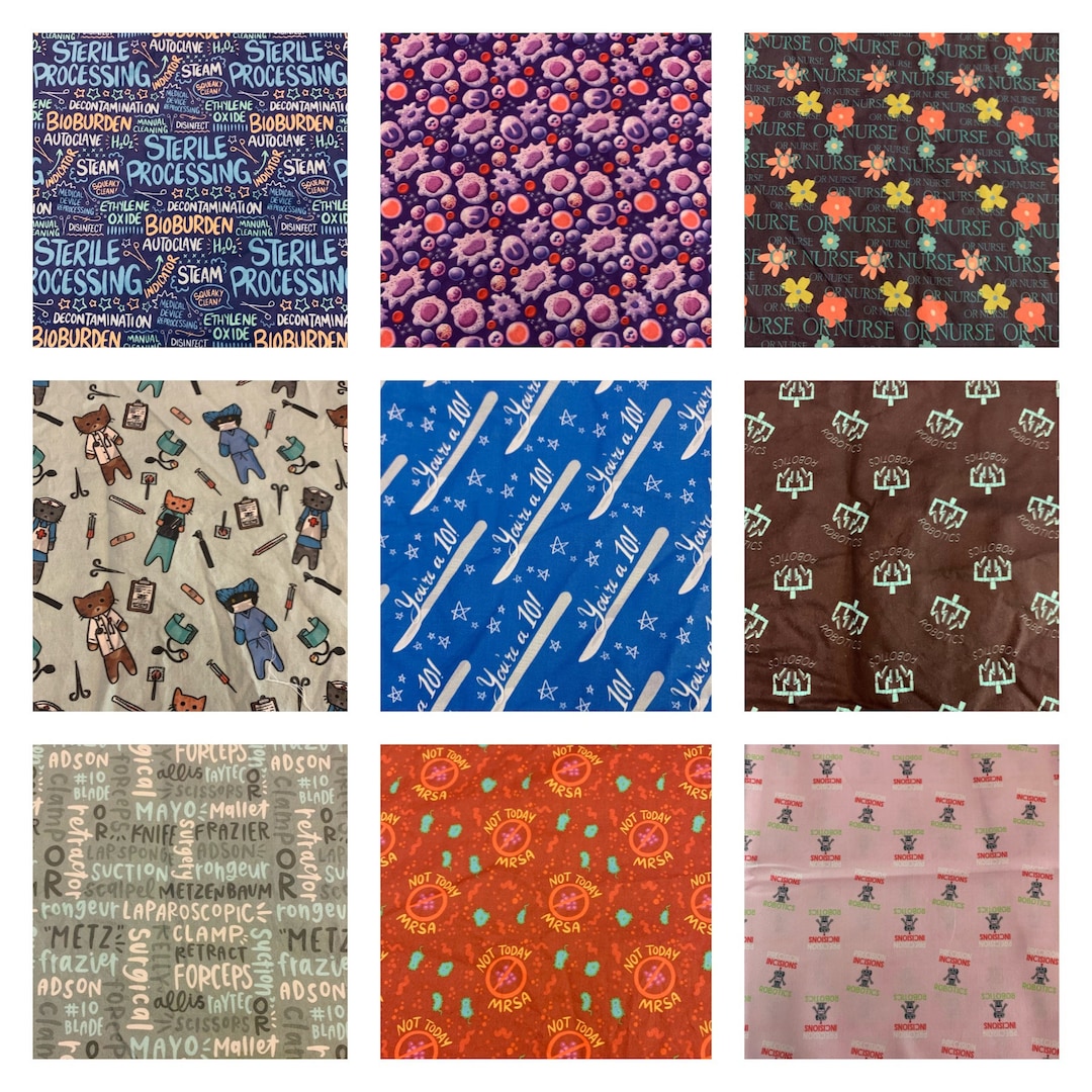 Operating Room/scrub Tech Scrub Caps - Etsy