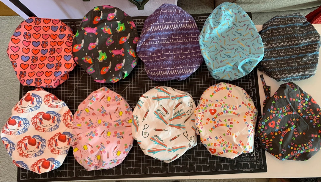 Cardiac/vascular Scrub Caps - Etsy