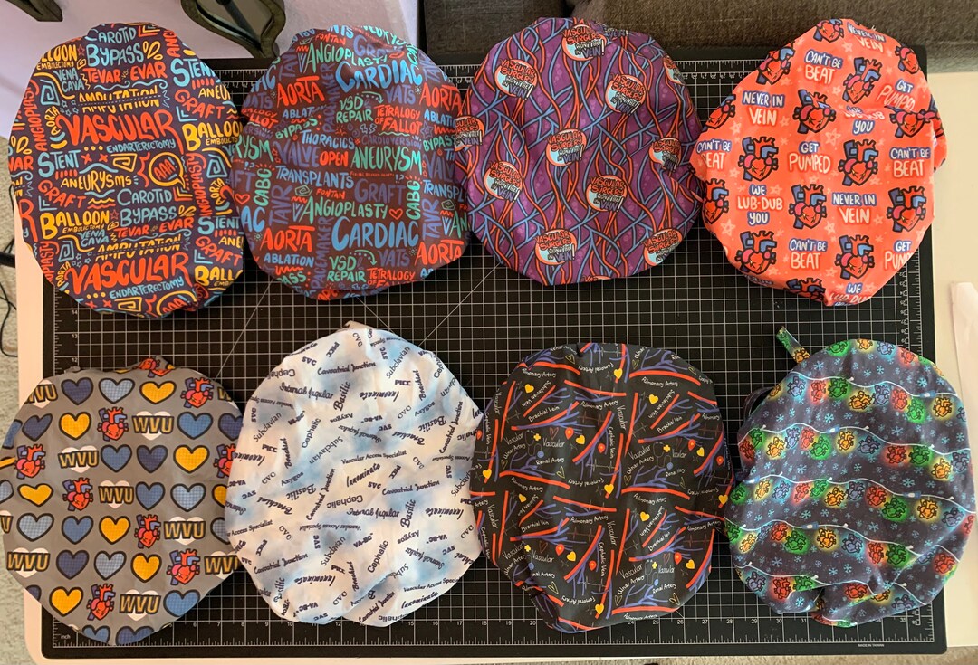 Cardiac/vascular Scrub Caps - Etsy