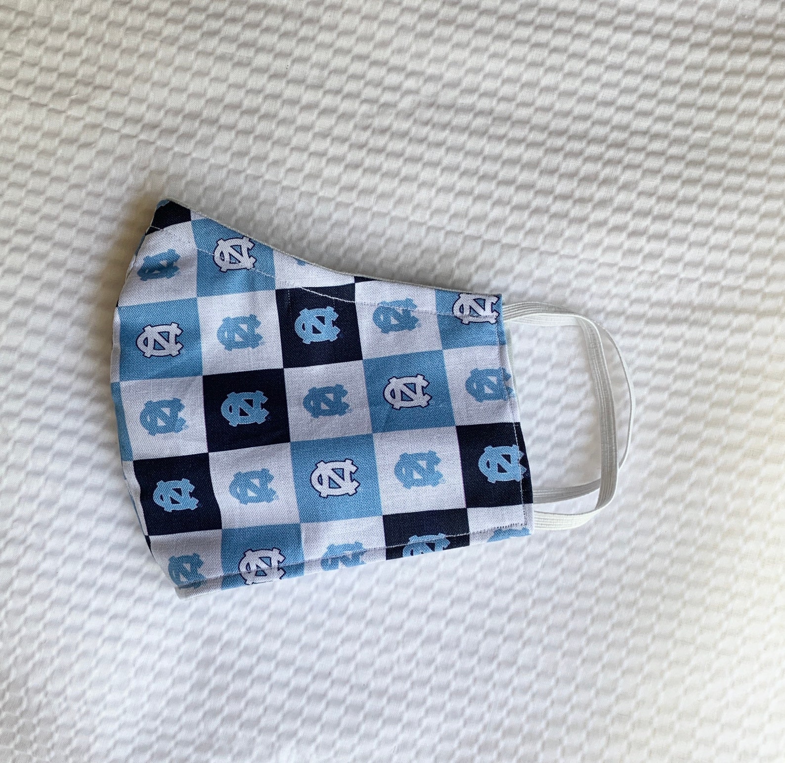UNC Checkered Face Mask | Etsy