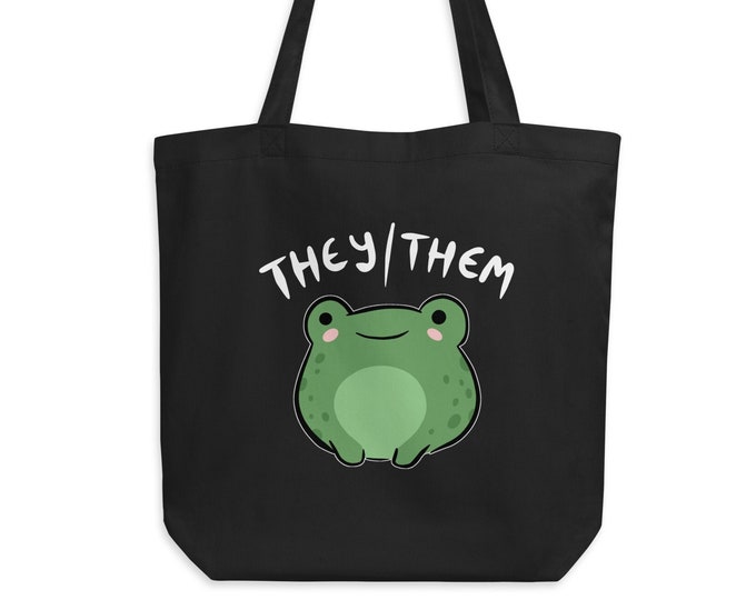 She They Pronouns Frog Cute Nonbinary Queer Aesthetic Enby - Etsy