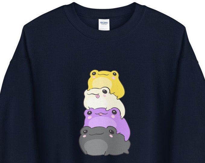 She They Pronouns Frog Cute Nonbinary Queer Aesthetic Enby - Etsy