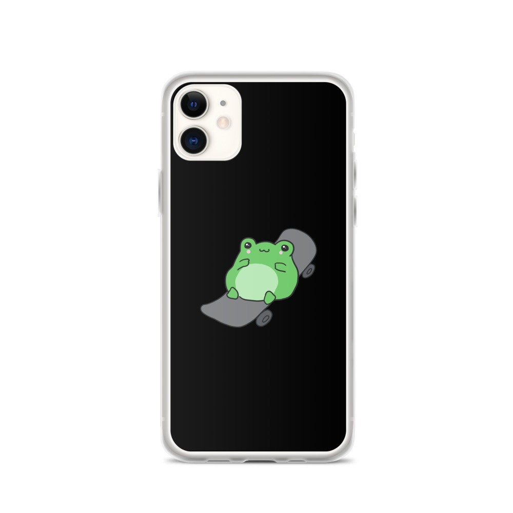 Chubby Toad on Skateboard, Cute Kawaii Aesthetic Frog Skating - iPhone ...