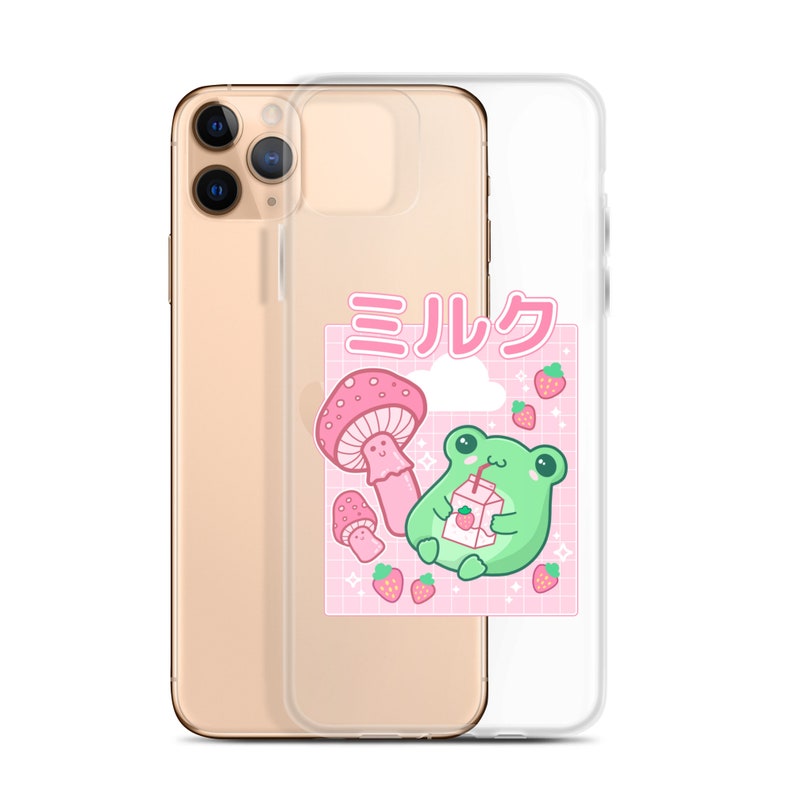 Cute Kawaii Strawberry Frog Iphone Case Retro 90s Hjuku - Etsy
