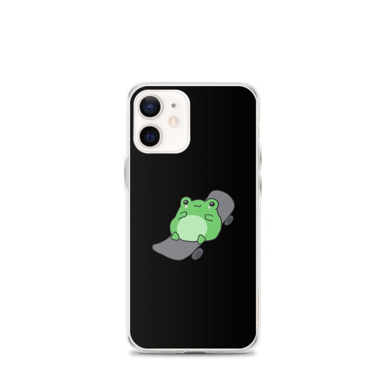 Chubby Toad on Skateboard Cute Kawaii Aesthetic Frog Skating - Etsy