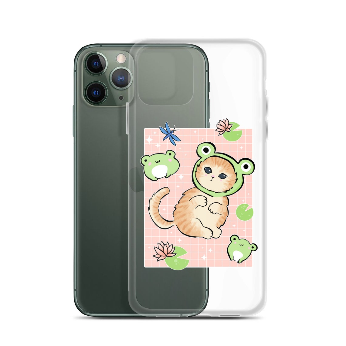 Cute Kawaii Frog Cat in the Hat Iphone Case 90s Retro - Etsy