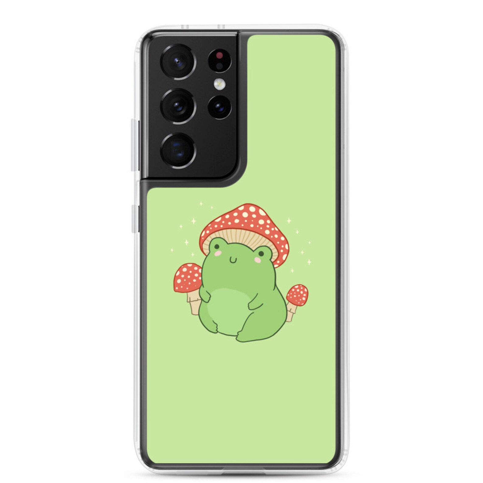 Cute Chubby Frog Wearing Toadstool Hat Shy Round Toad With - Etsy