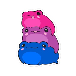Subtle Bi Pride Frog Pile in Bisexual Flag Colors LGBTQ June Pride ...