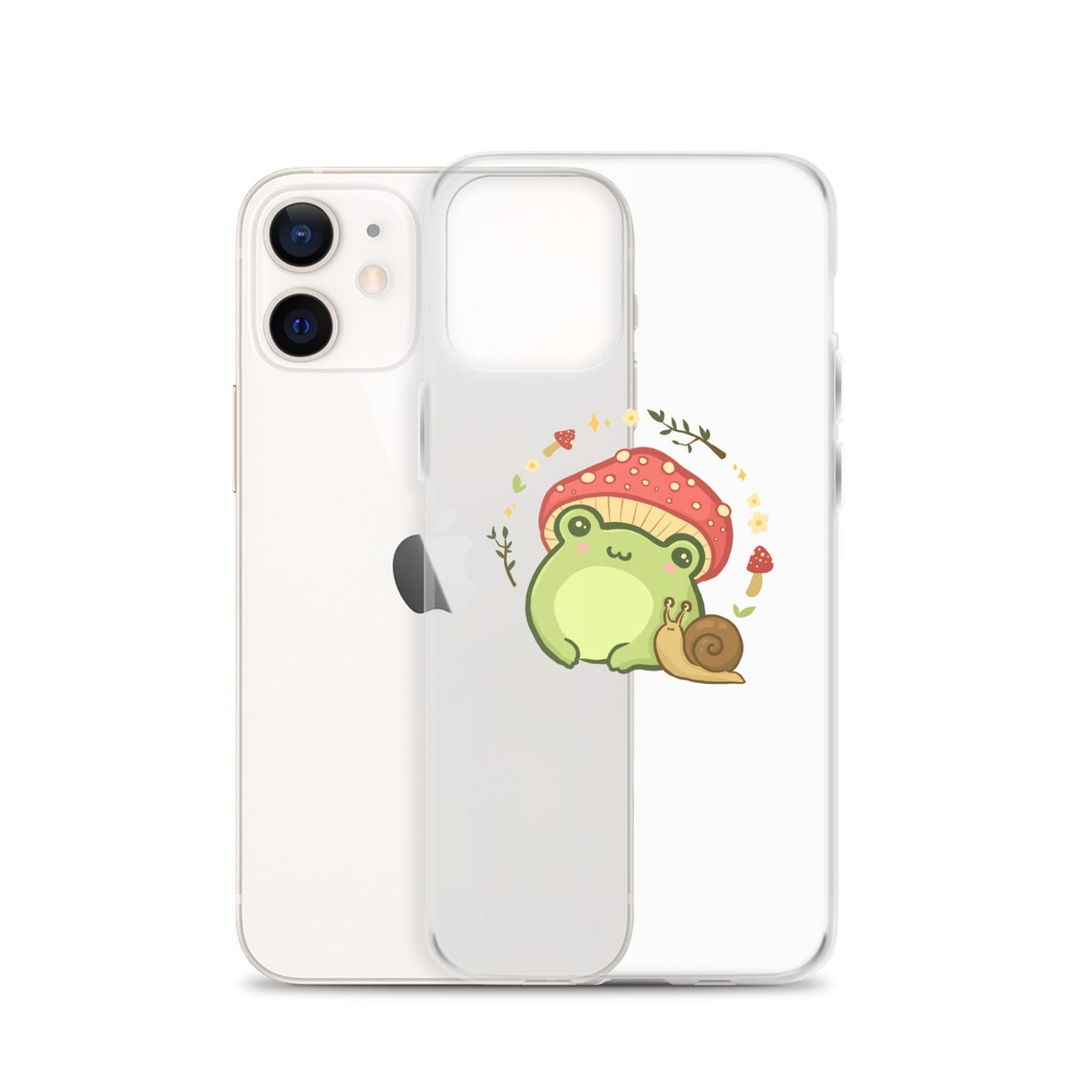 Cottagecore Aesthetic Frog Iphone Case Kawaii Mushrooms Snail - Etsy