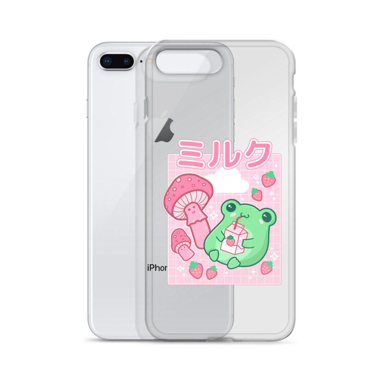 Cute Kawaii Strawberry Frog iPhone Case, Retro 90s Hjuku Aesthetic ...
