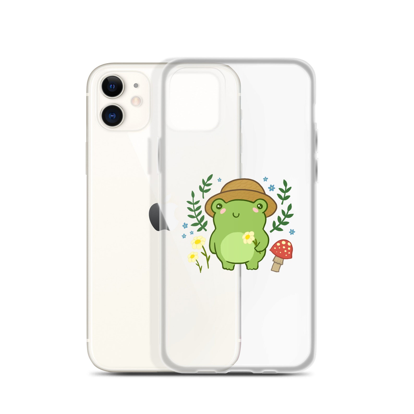 Funny Teens Cottagecore Frog Phone Case Cute Green Frog With - Etsy