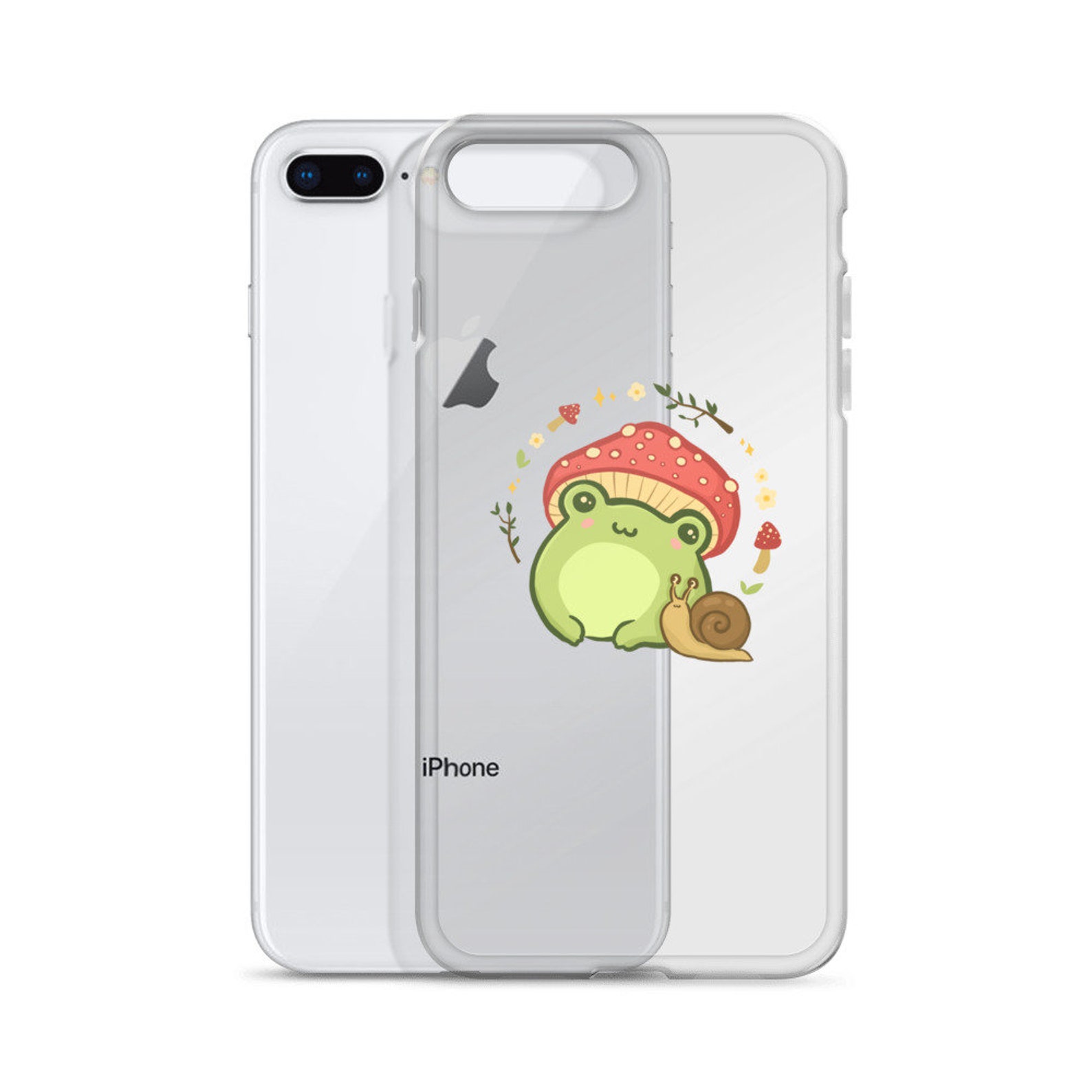 Cottagecore Aesthetic Frog Iphone Case Kawaii Mushrooms Snail - Etsy
