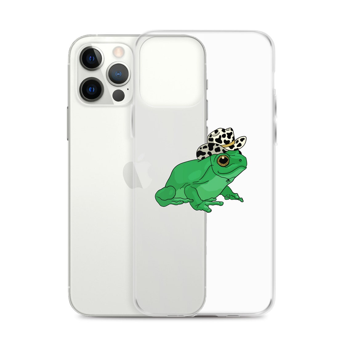 Cute Cowboy Frog iPhone Case, Cottagecore Aesthetic Toad Protective ...
