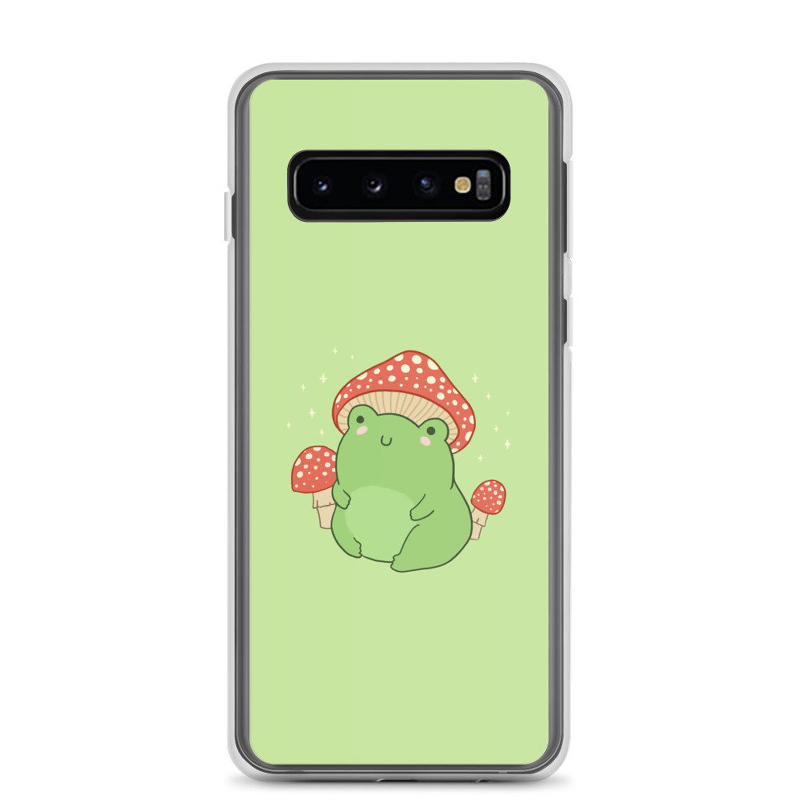 Cute Chubby Frog Wearing Toadstool Hat Shy Round Toad With - Etsy