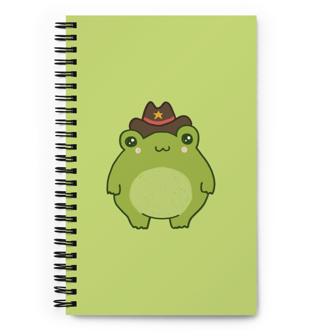 Cute Funny Frog With Cowboy Hat - Kawaii Cottagecore Aesthetic Toad ...