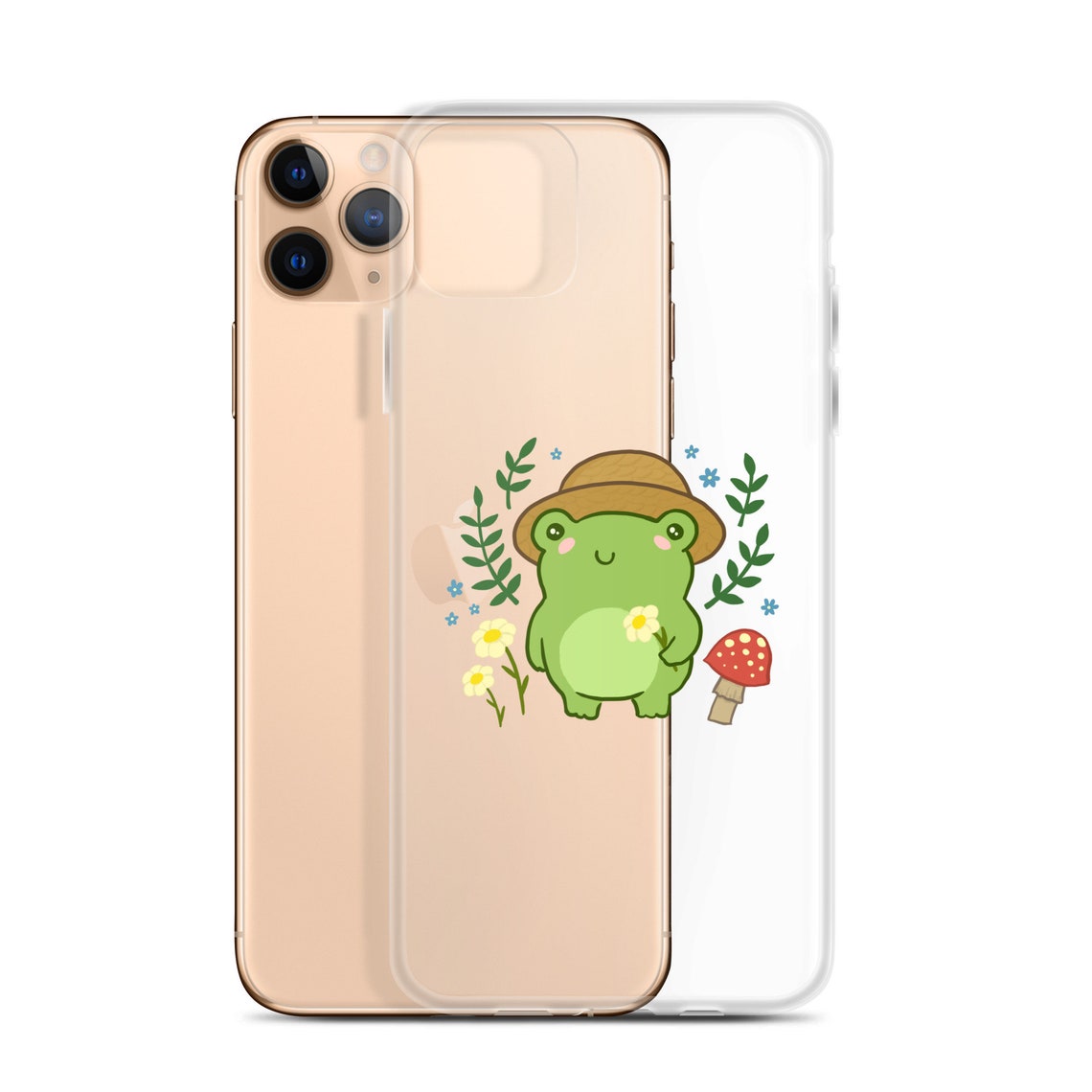 Funny Teens Cottagecore Frog Phone Case Cute Green Frog With - Etsy