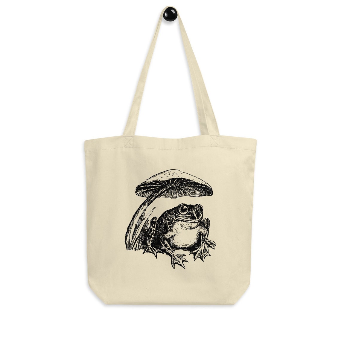 Sad Cottagecore Frog and Big Mushroom Toad Sitting Under - Etsy