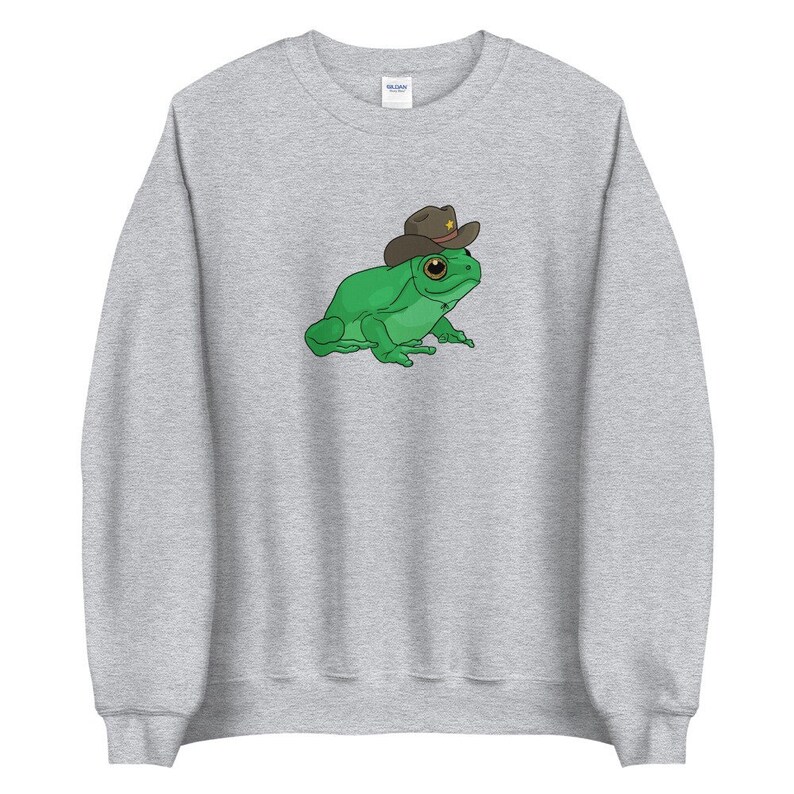 Cute Frog Sheriff With Cowboy Hat Cottagecore Aesthetic Toads | Etsy