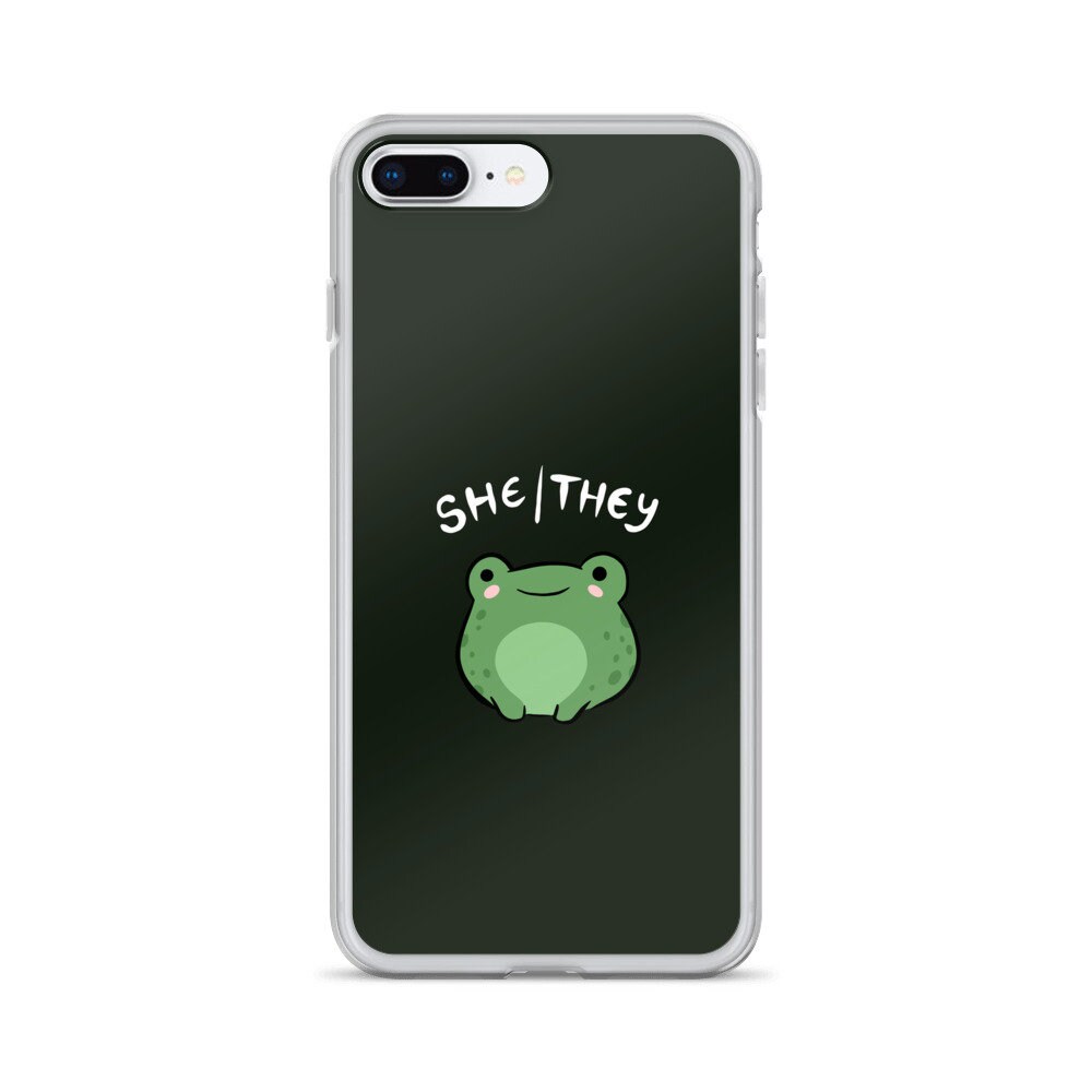 She They Pronouns Frog Cute Nonbinary Queer Aesthetic Enby - Etsy