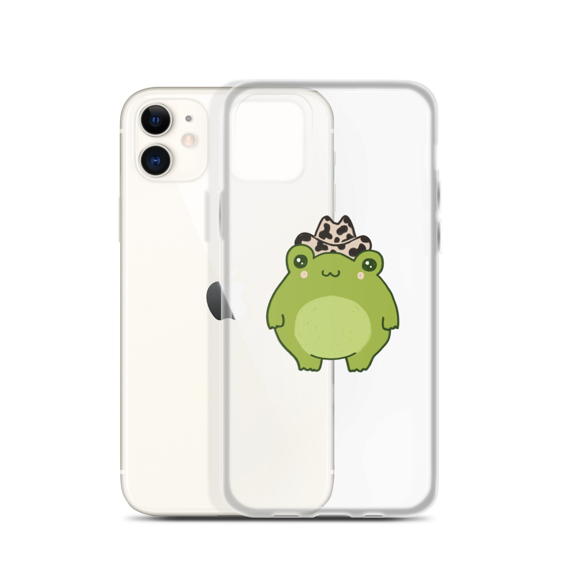 Cute Frog Cowboy Hat iPhone Case, Kawaii Cottagecore Aesthetic ...
