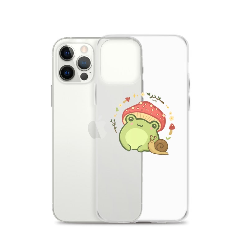 Cottagecore Aesthetic Frog iPhone Case, Kawaii Mushrooms Snail Toad ...