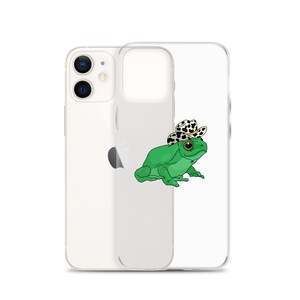 Cute Cowboy Frog iPhone Case, Cottagecore Aesthetic Toad Protective ...