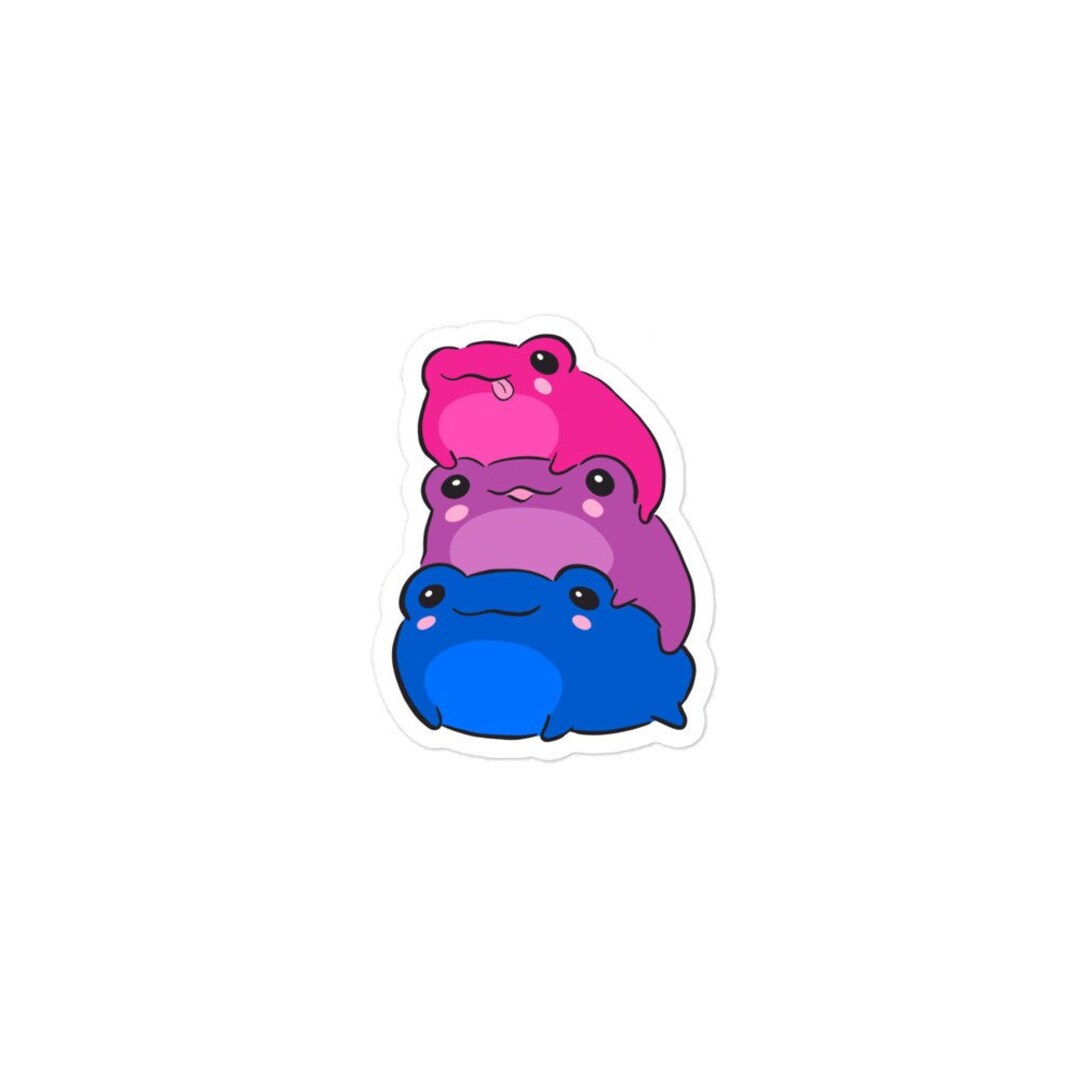Subtle Bi Pride Frog Pile in Bisexual Flag Colors LGBTQ June Pride ...