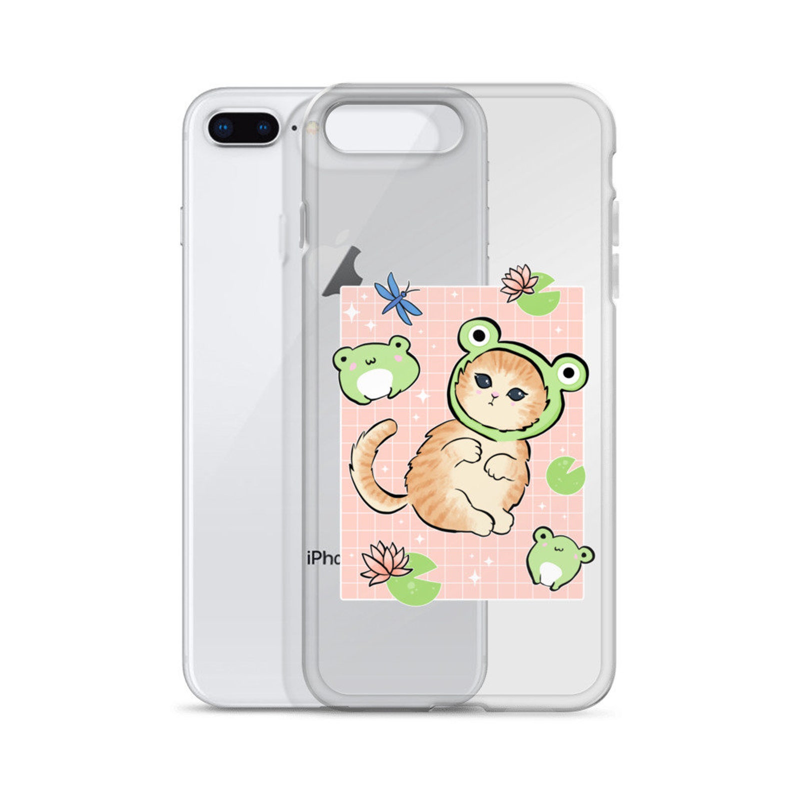 Cute Kawaii Frog Cat in the Hat Iphone Case 90s Retro - Etsy