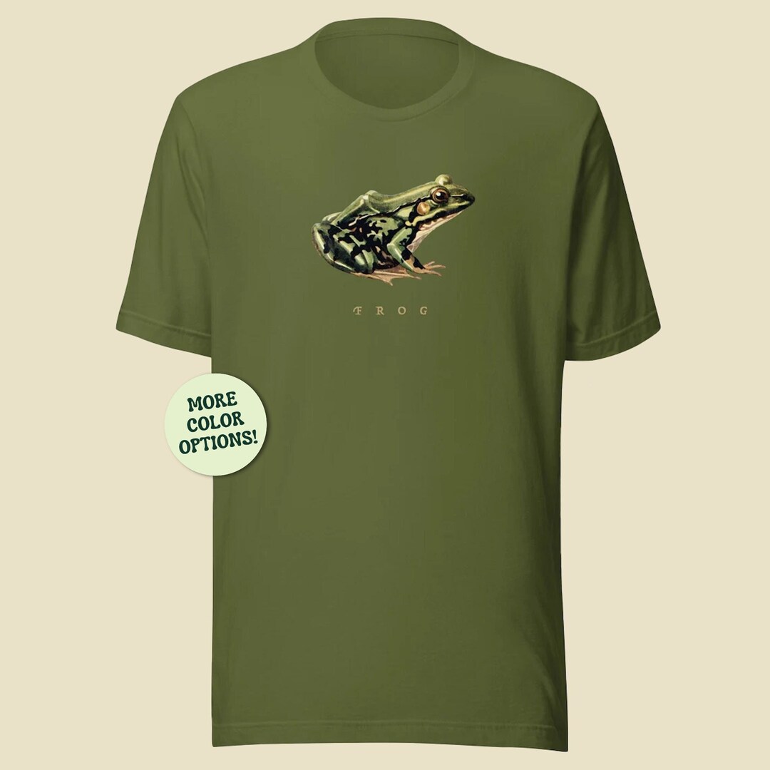Cottagecore Aesthetic Frog Unisex T-shirt, Toad in Vintage Meadowcore ...